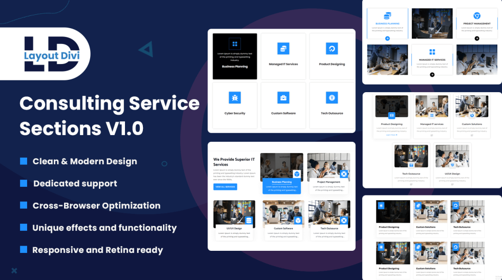 Divi Services Layout Pack | Divi Layouts