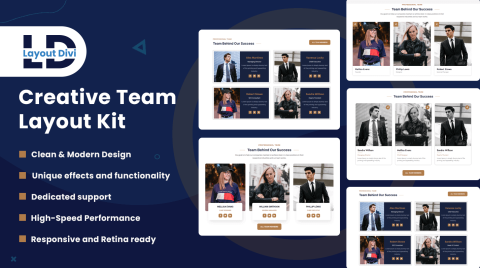 Divi Team Circular Design Layouts | Divi Layouts | The Divi Marketplace