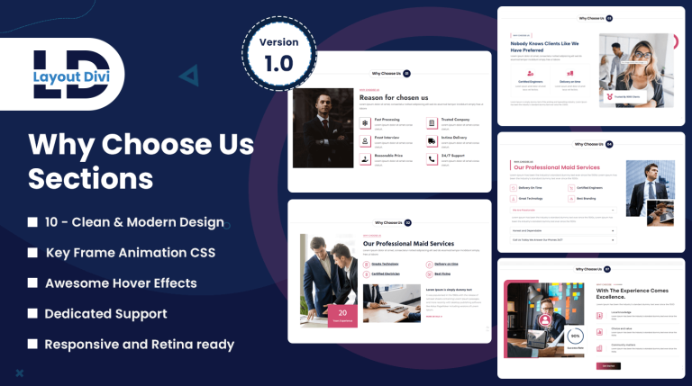 Divi Why Choose Us Layout Pack | Divi Layouts