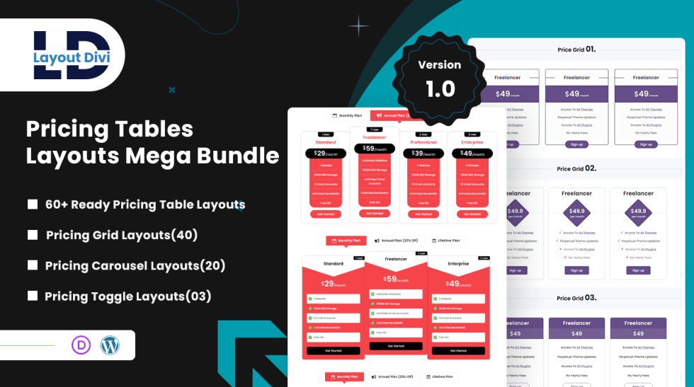 Divi Advance Tabs Horizontal Layout Pack | Divi Layouts